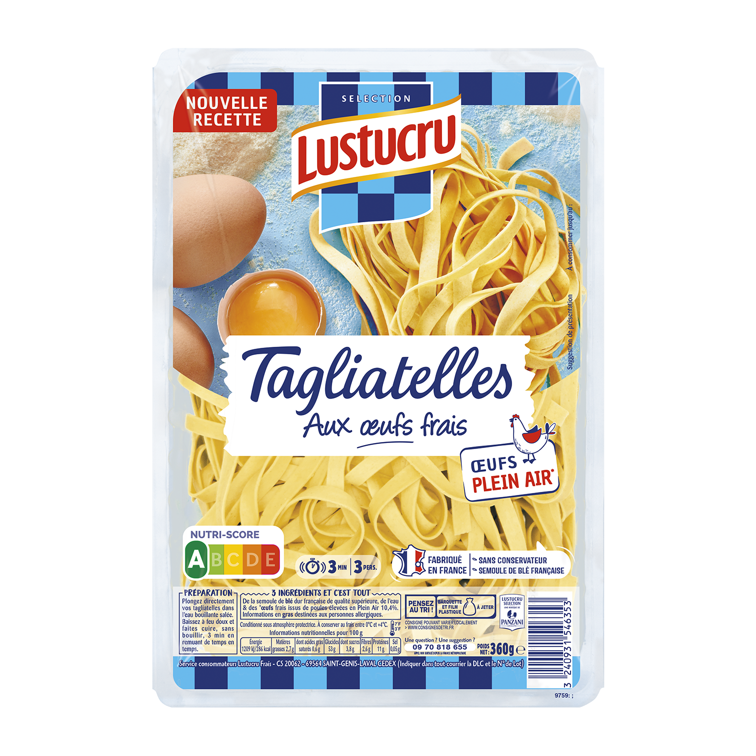 Tagliatelles Lustucru 360g - Lustucru Sélection Tagliatelles Lustucru 360g - Lustucru Sélection